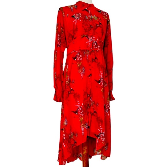 All Saints | Dresses | All Saints Red Floral Dress | Poshmark